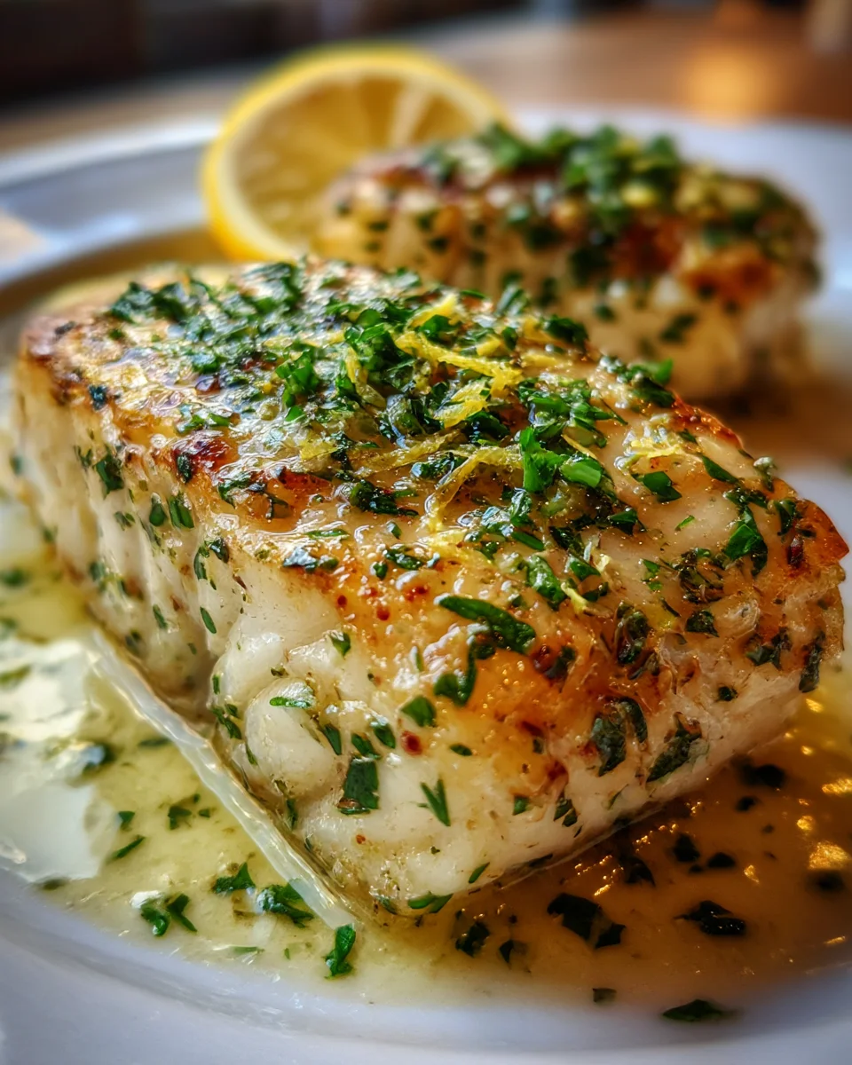 Baked Cod with Herb Butter and Lemon Zest Recipe