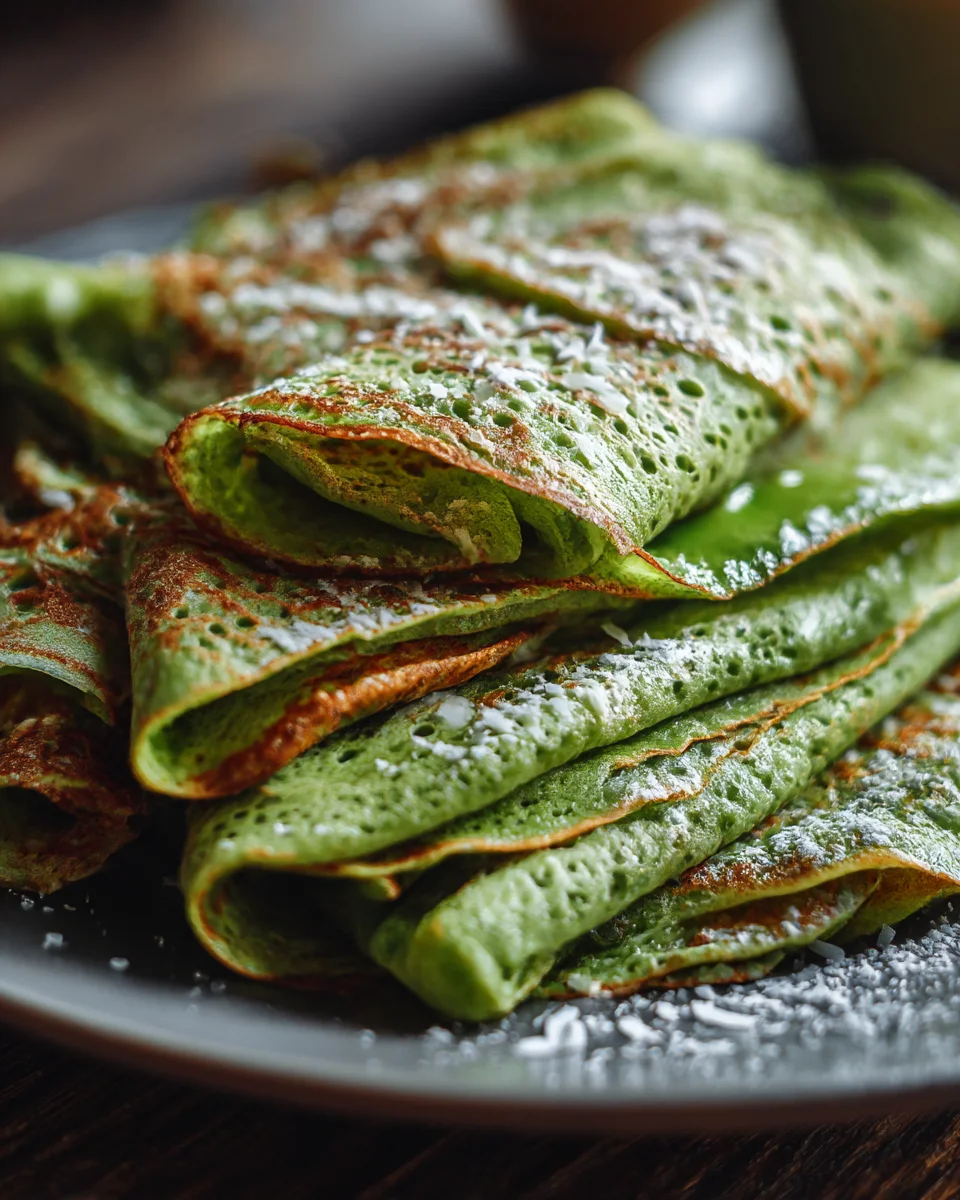 Authentic Coconut Pandan Crêpes: Easy Tropical Recipe