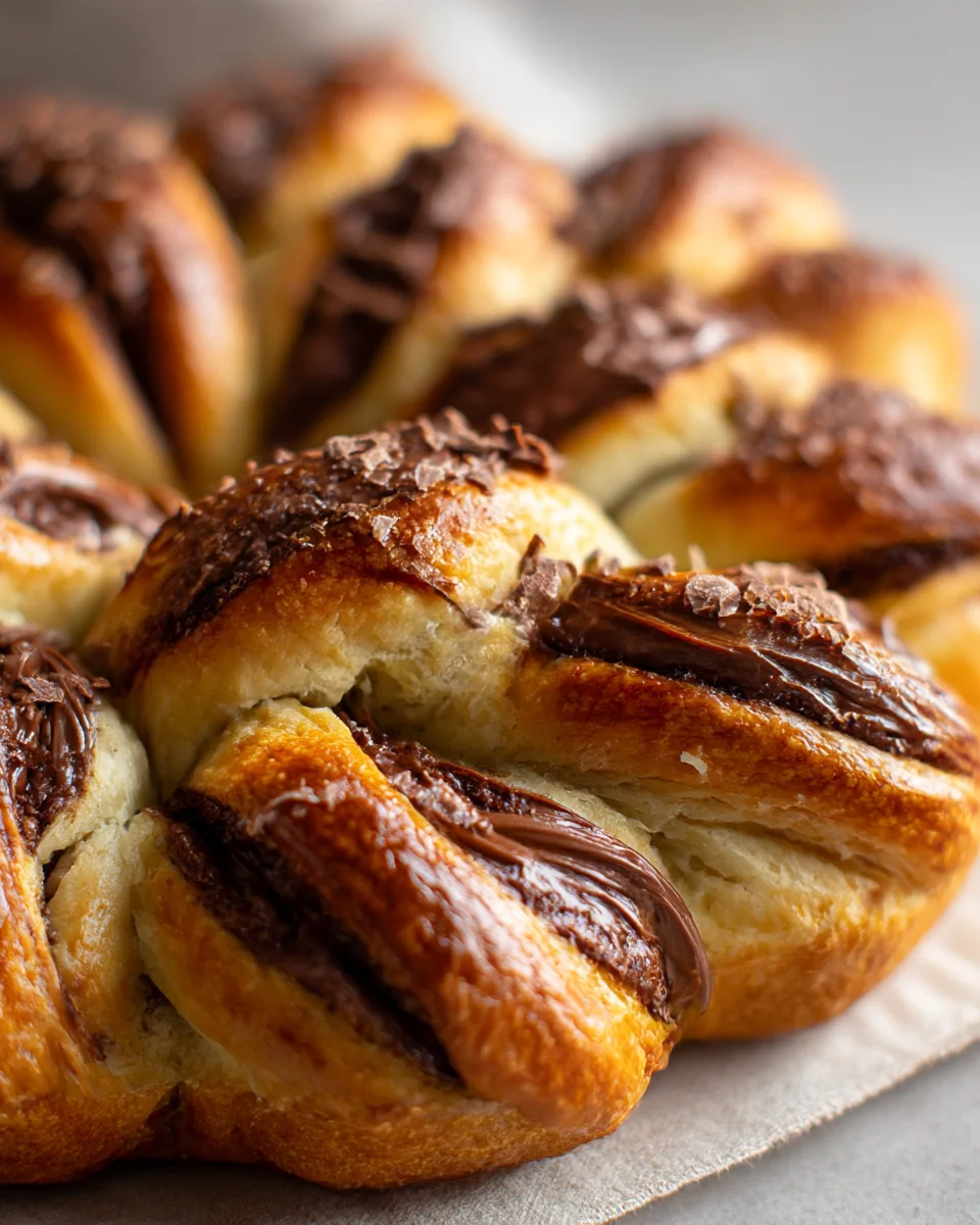 Festive Christmas Star Bread with Nutella Recipe